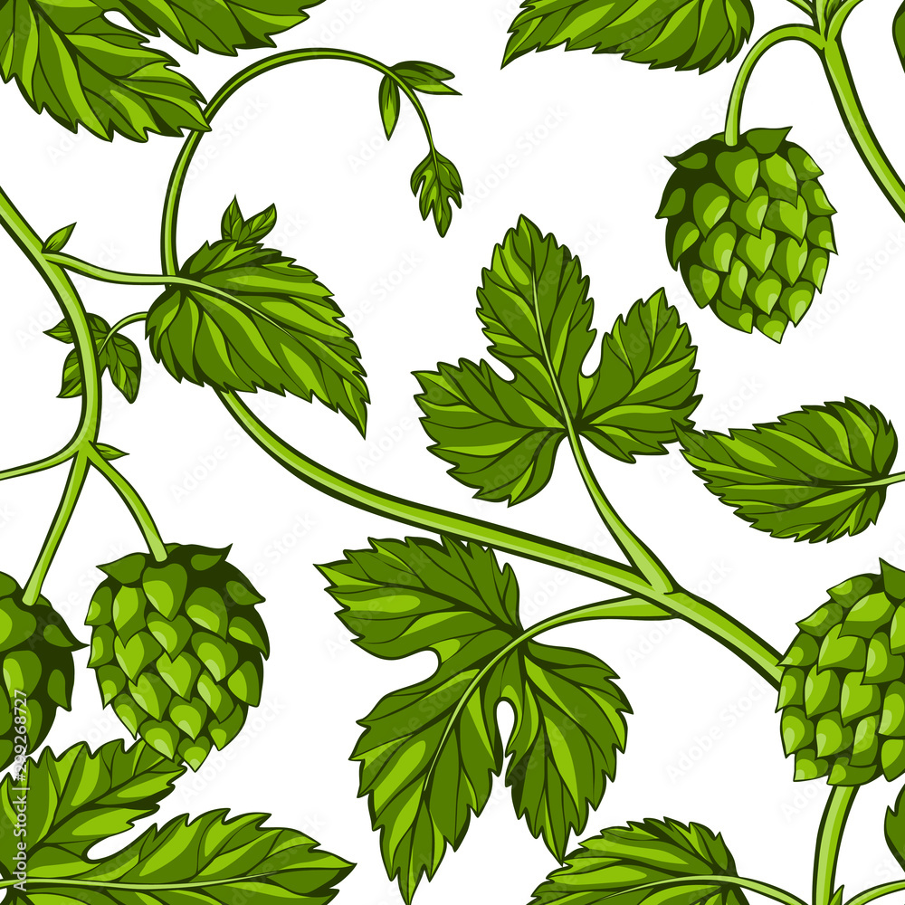 seamless pattern of vector illustration of hop cartoon style, element ...