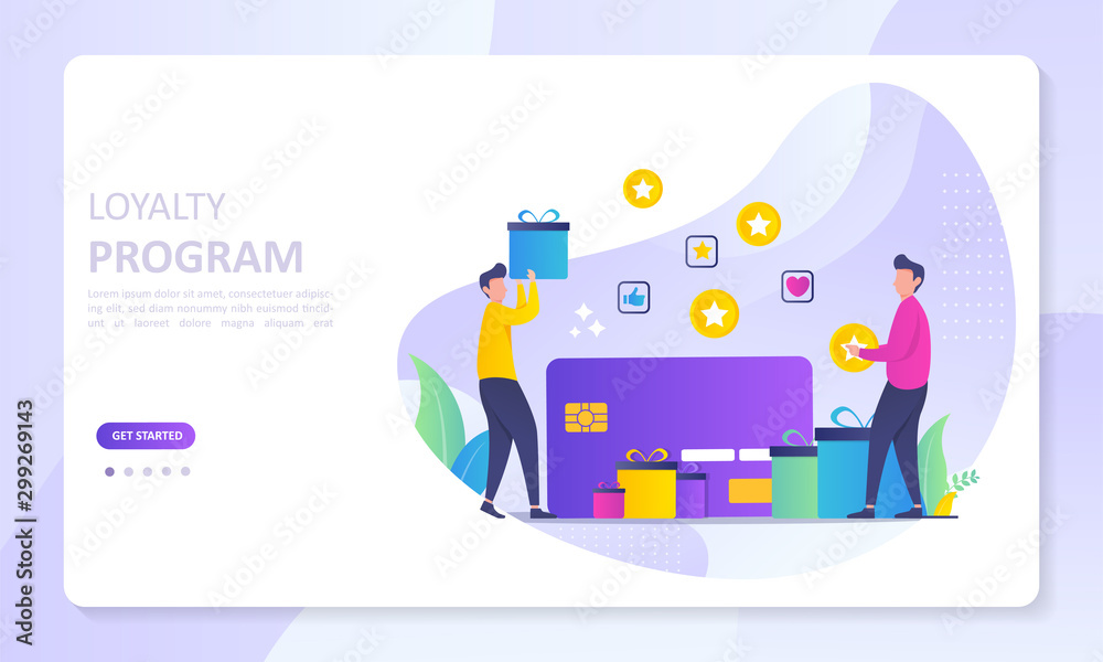 Earn Point concept, Loyalty program and get rewards, Suitable for web ...