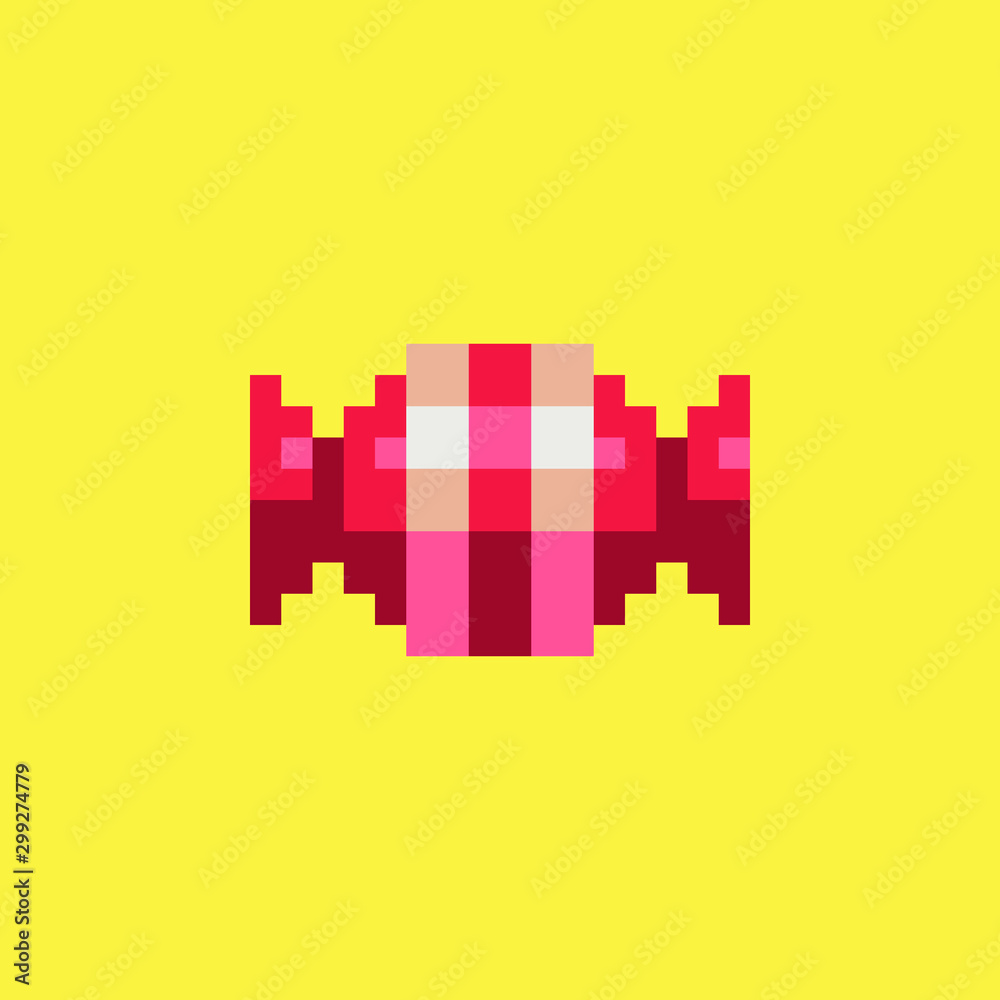 Candy icon. Pixel art style. Isolated vector illustration. Game assets ...