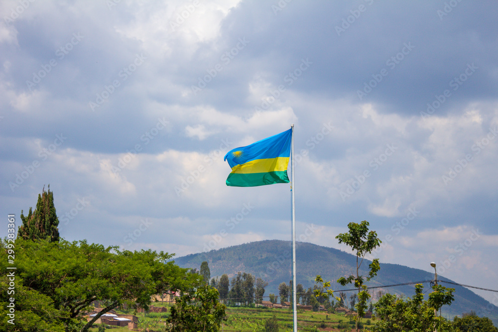 Rwandan flag Stock Photo | Adobe Stock