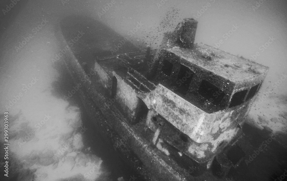 Scuba Diving Malta - Tug Boat shipwreck. Stock Photo | Adobe Stock