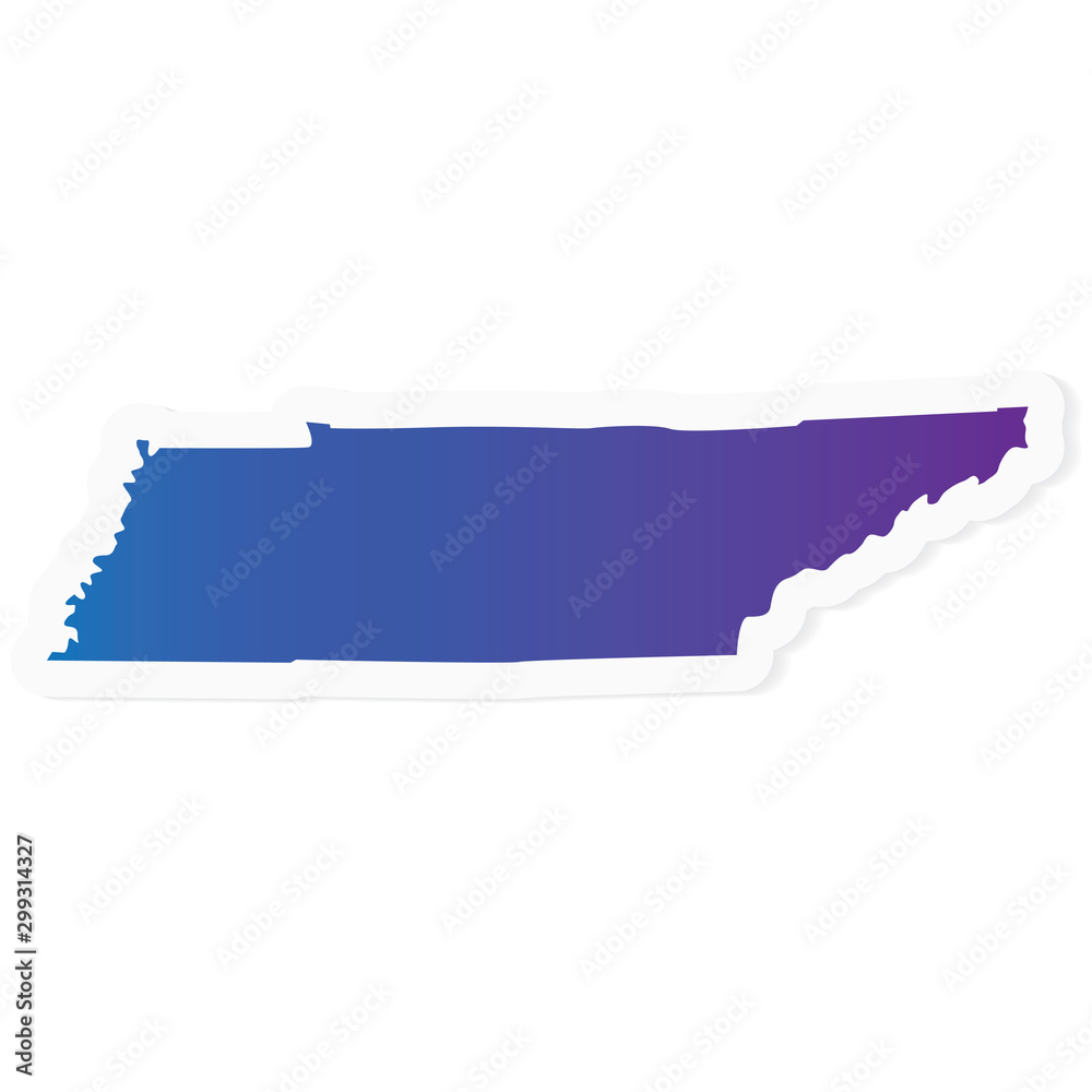 gradient Tennessee map- vector illustration Stock Vector | Adobe Stock