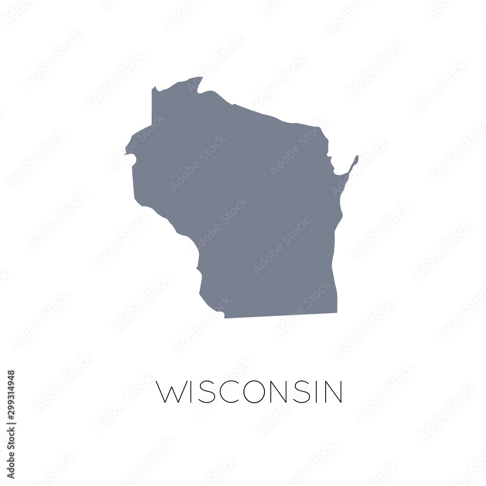 High detailed vector map - United States of America. Map with state ...