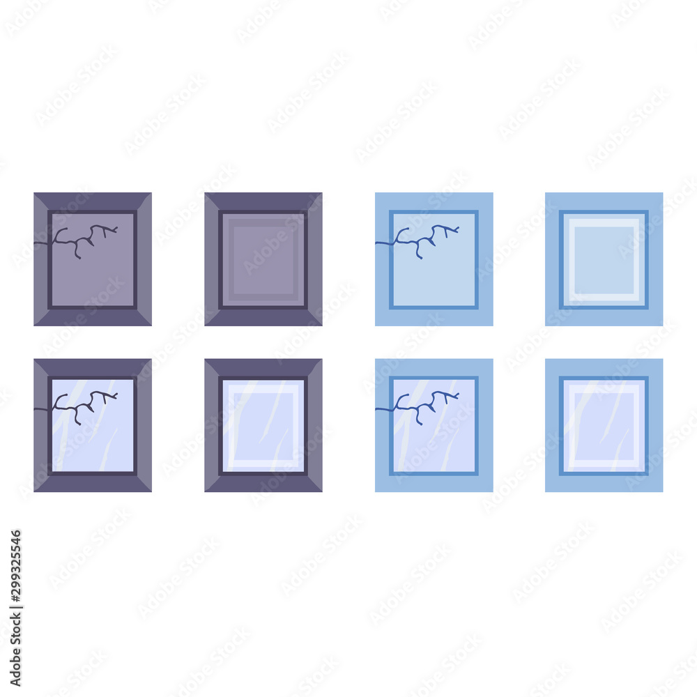 Vector square frame design element set for gaming user interface ...