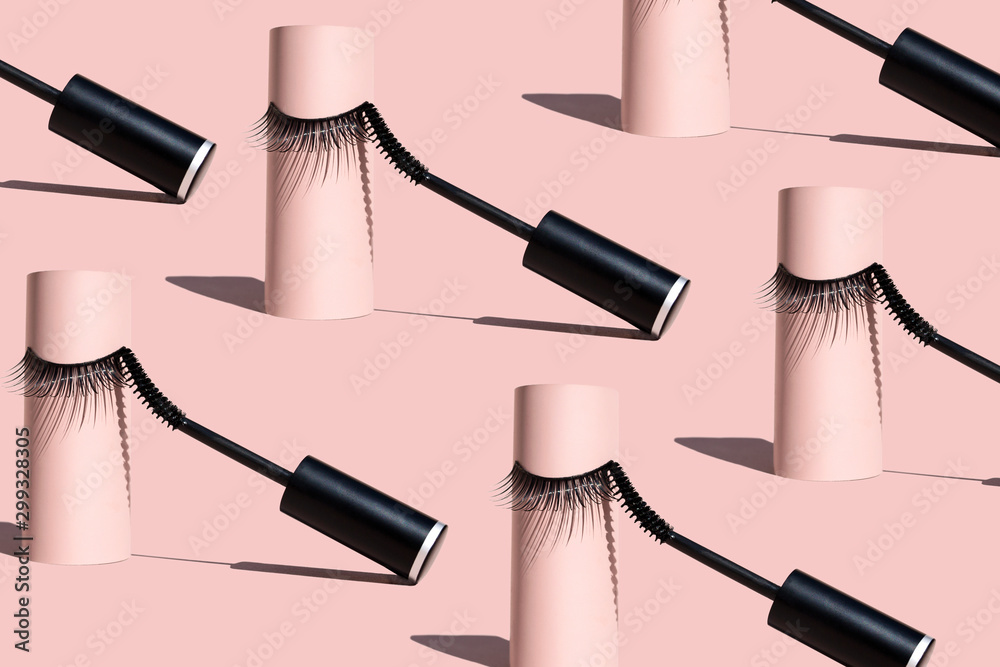 Mascara and Eyelash Pattern Stock Photo | Adobe Stock