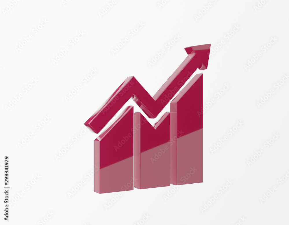 Sustainable Development Goals Decent Work and Economic Growth icon. 3D ...