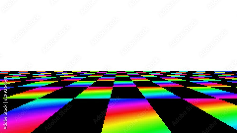 RGB Bright Rainbow Spectrum Under Checkerboard Disco Dance Floor Stock ...