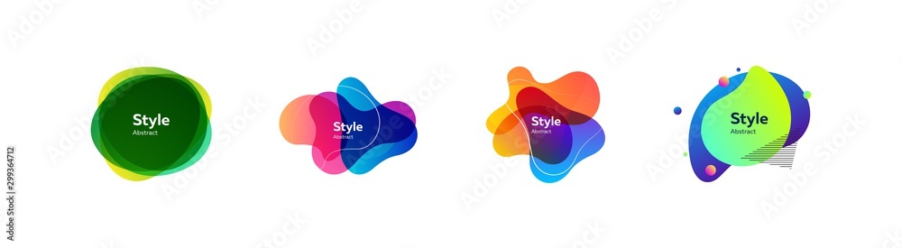 Liquid elements with text sample Stock Vector | Adobe Stock