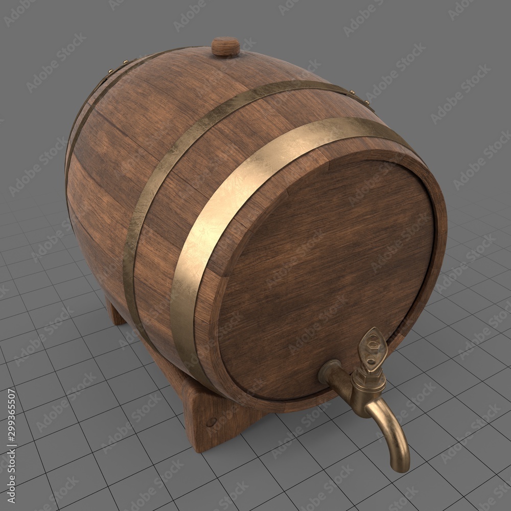 Beer barrel with tap 2 Stock 3D asset | Adobe Stock