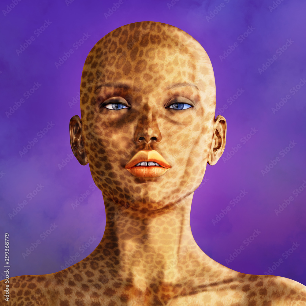 Leopard Makeup Woman