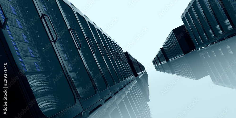 Server Room extremely detailed and realistic high resolution 3d ...