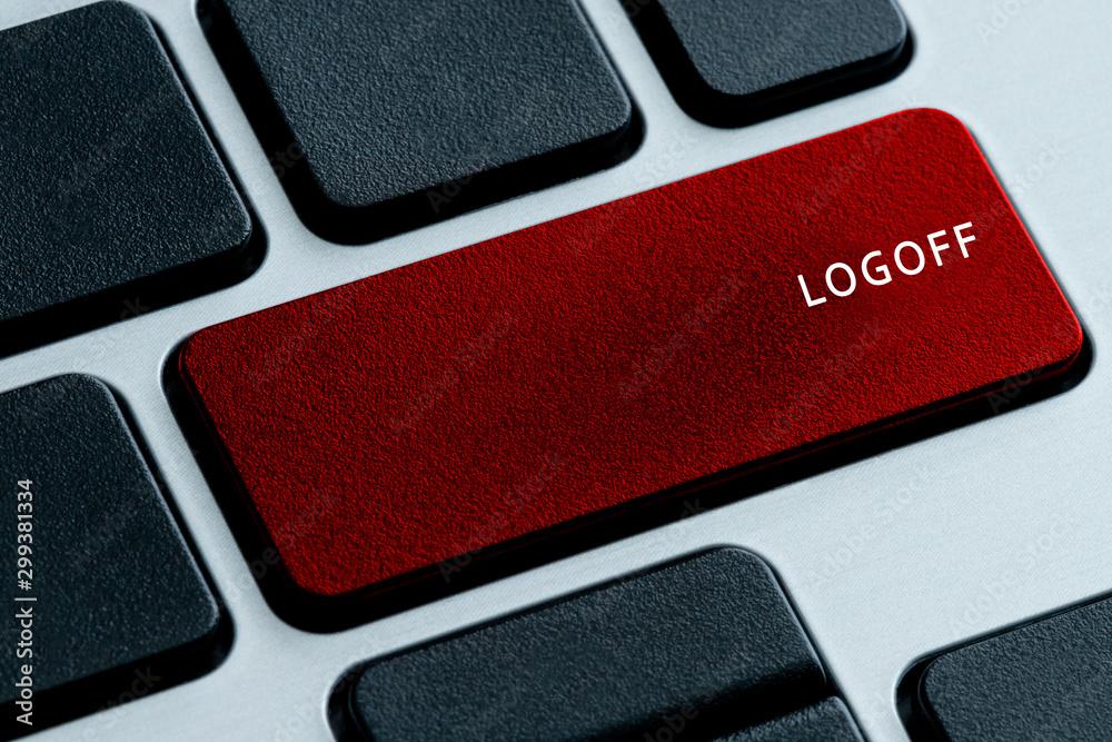 Logoff on Keyboard Stock Photo | Adobe Stock