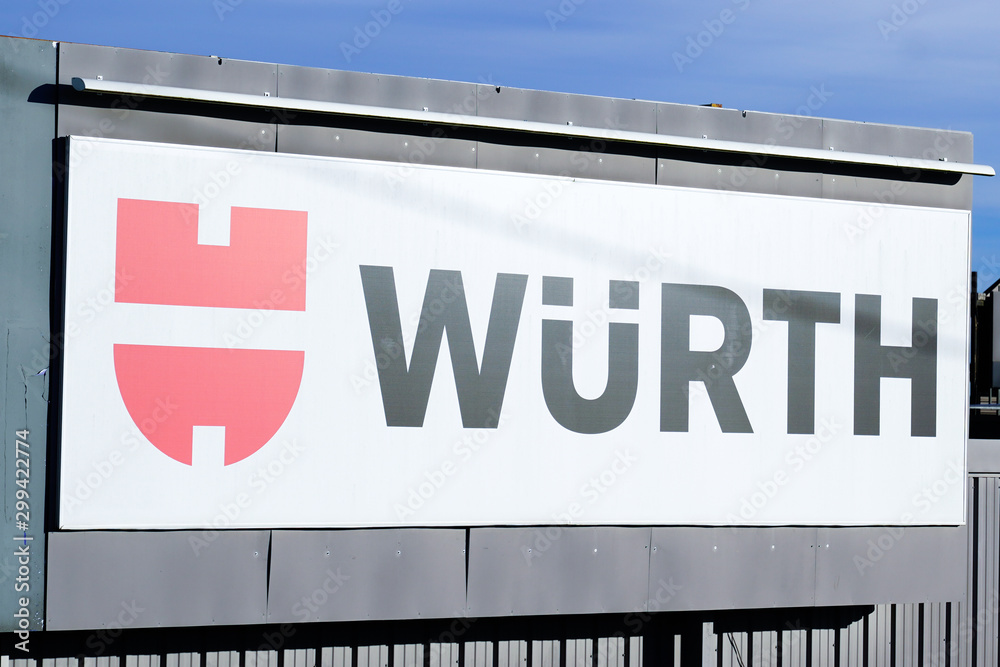 Wurth Group sign logo store trade shop connecting materials Stock Photo ...