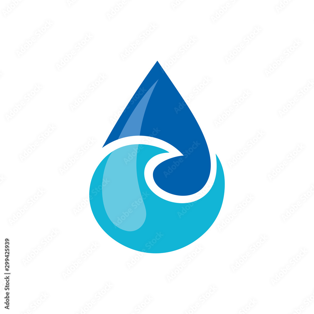 Vector illustration of the water drop symbol. Can be used as logo for ...