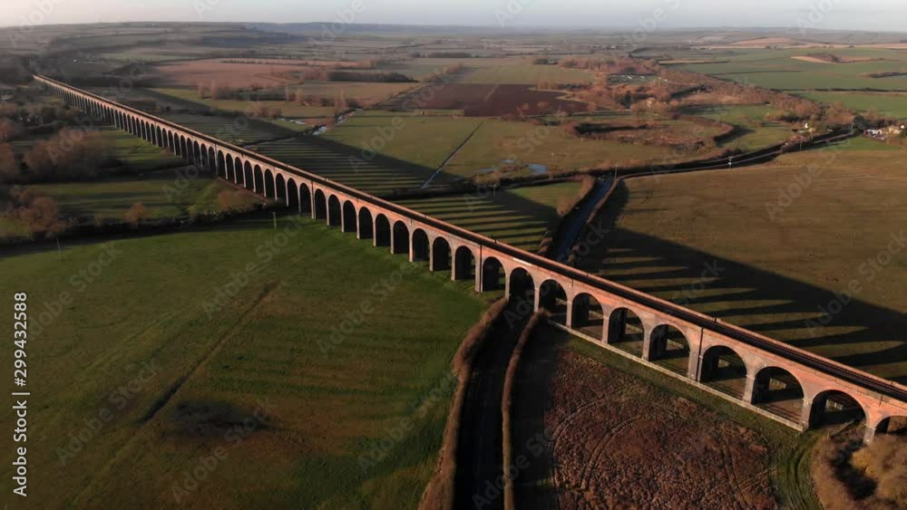 Brick Built Viaduct, Whole Panoramic Aerial View Of Welland Railway ...