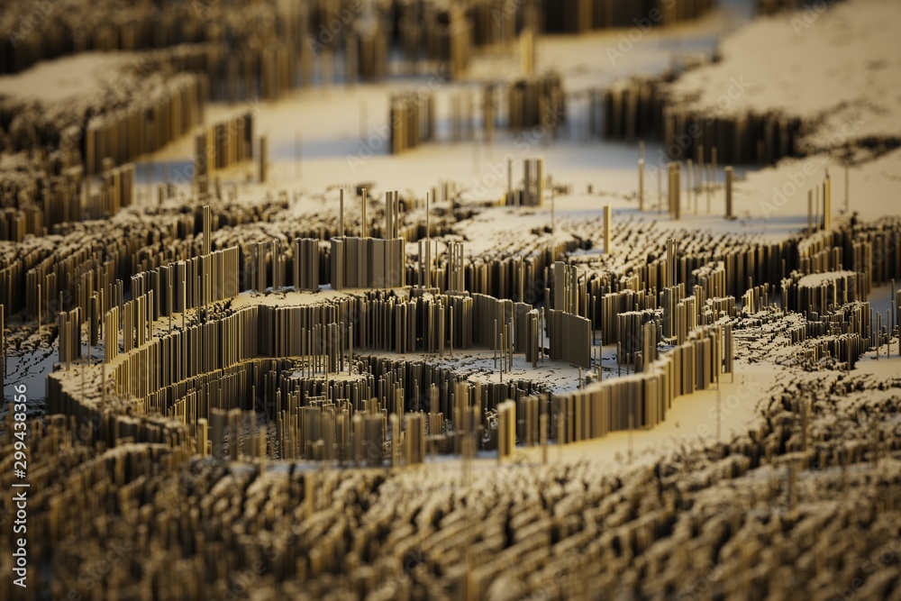 abstract landscape computer generated illustration Stock Illustration ...