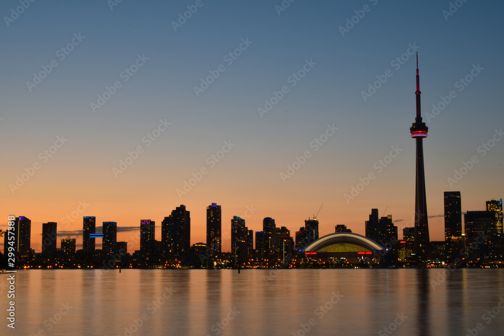 Poster Cityscapes and night scenes of Toronto city in Canada – Wall Art ...