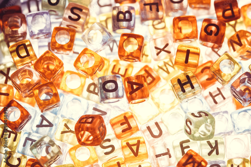 English alphabet cube as a background Stock Photo | Adobe Stock