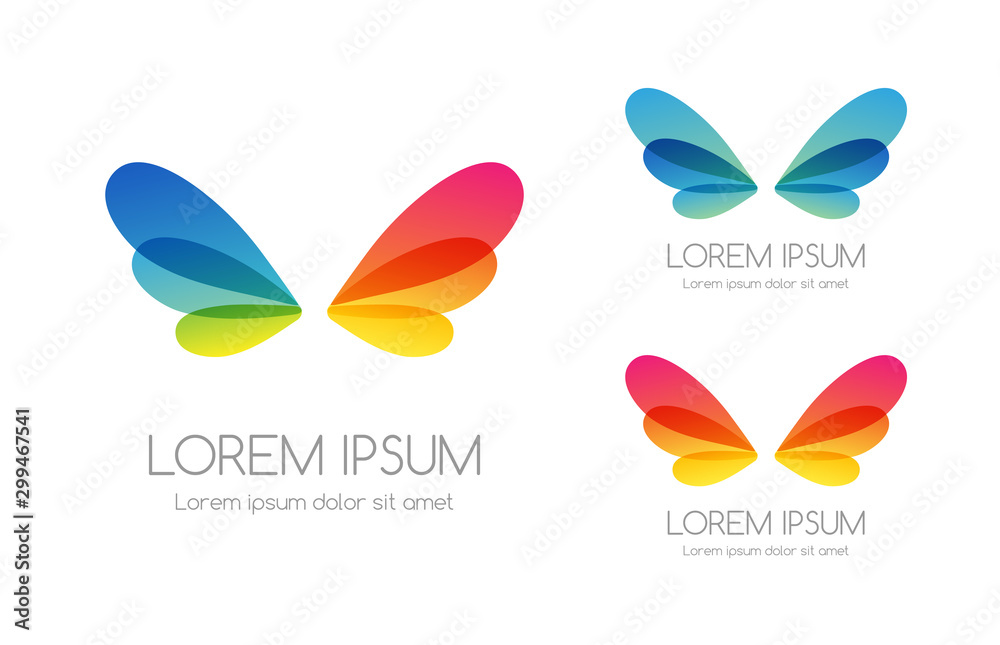 Abstract rainbow color logo. Colorful vector emblem. Stock Vector ...