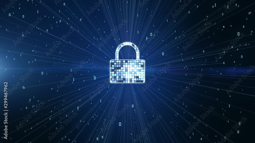 Lock Icon Cyber Security, Digital Data Network Protection, Future ...