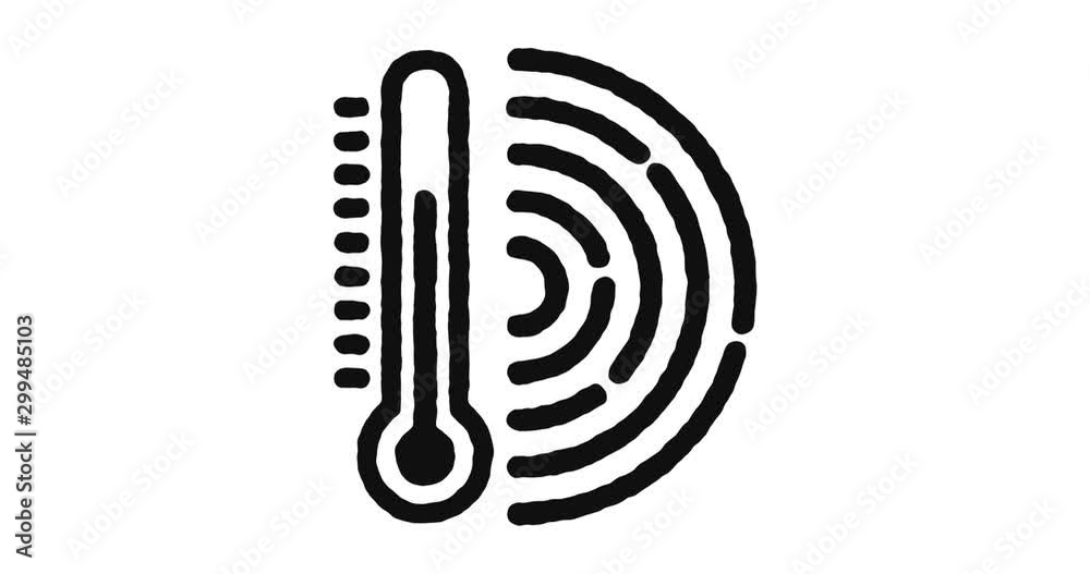 Vidéo Stock Climate change outline icon animation footage/video. Hand ...