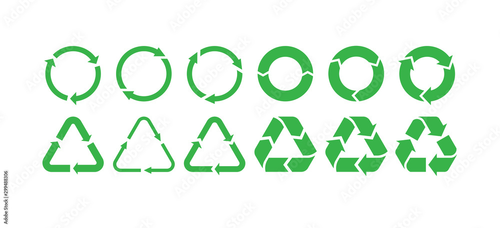 Vector garbage recycling logo. Reuse reduce recycle. Stock Vector ...
