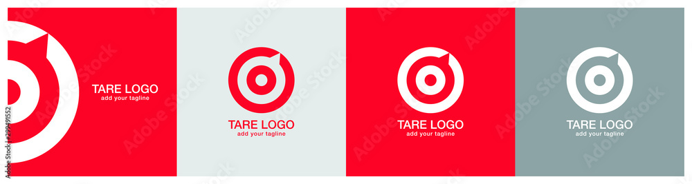Target logo design on red, ash and grey backgournd. The logo represents ...