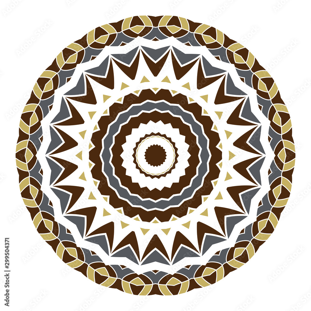 Mandala. Ethnicity round Greco Roman ornament. Ethnic style. Elements ...
