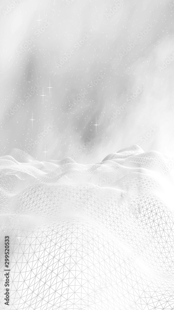 White abstract background. Hi tech network. Cyberspace grid. Outer ...