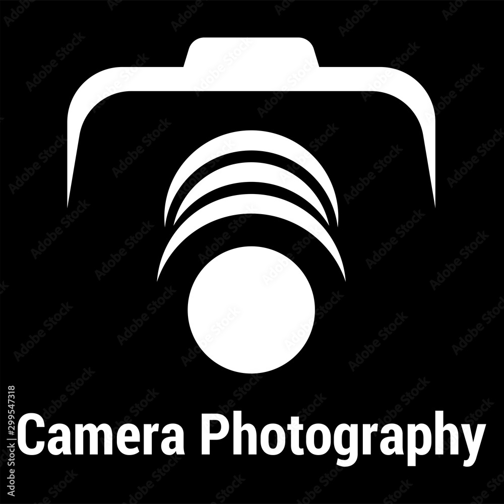 Camera logo silhouette. Photographer community emblem. Vector ...
