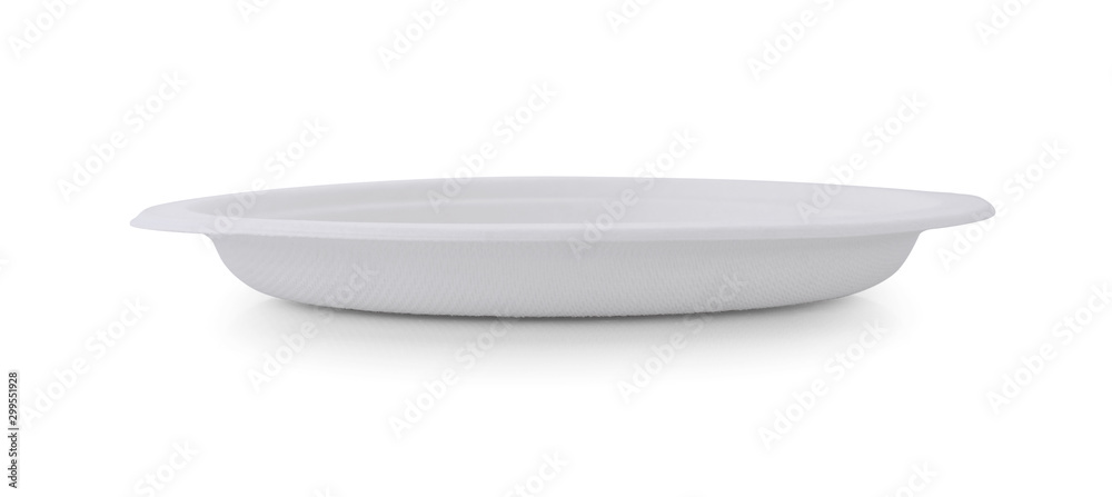 paper plate isolated on white background Stock Photo | Adobe Stock