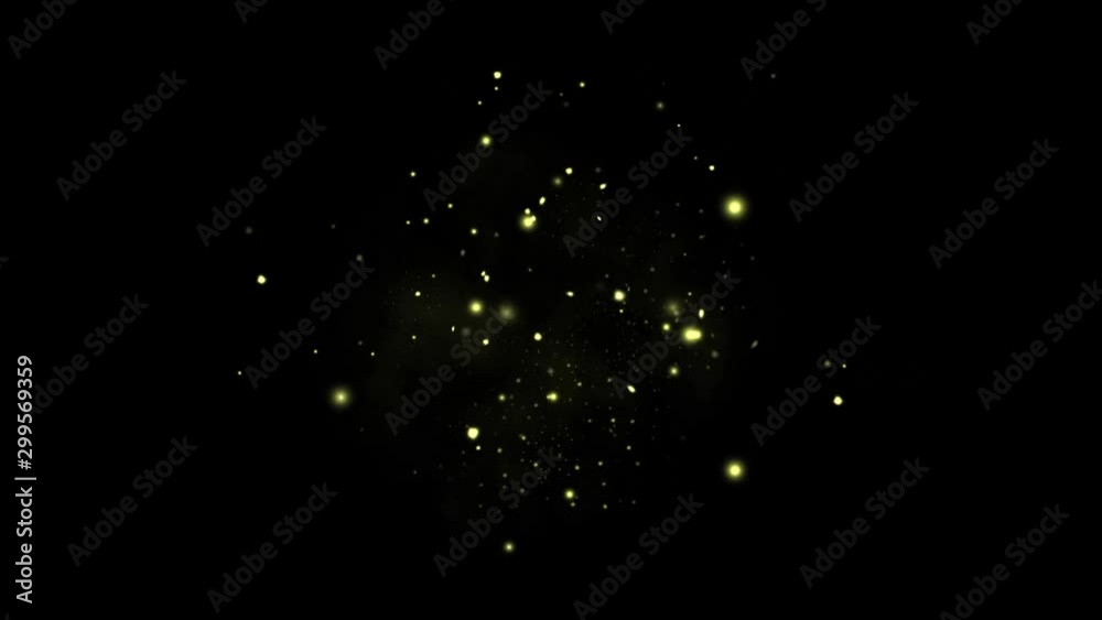 Flying fireflies motion graphics Stock Video | Adobe Stock