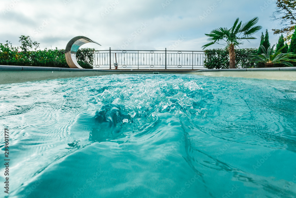 Countercurrent for the pool. Water attraction. Artificial flow. Pump ...