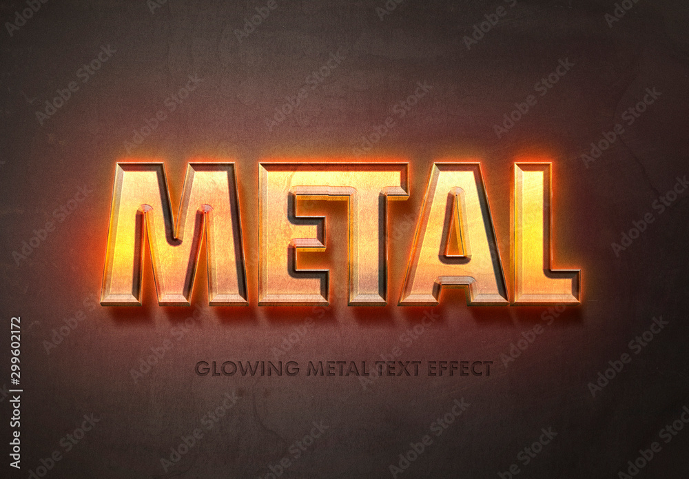Hot Glowing Iron Text Effect Mockup Stock Template | Adobe Stock