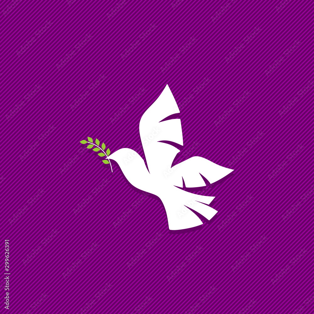 Dove, a symbol of peace and purity. The biblical symbol of the Holy ...