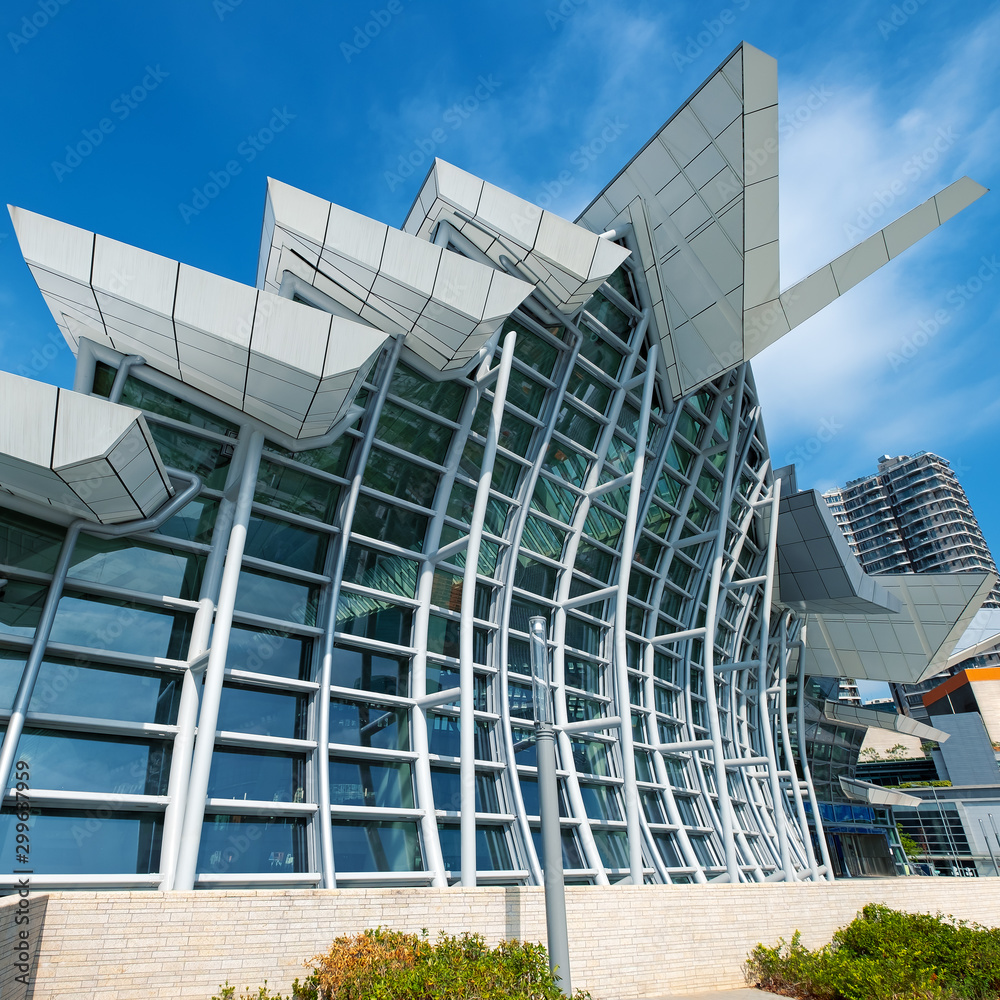 High speed rail station architecture in Hong Kong Stock Photo | Adobe Stock
