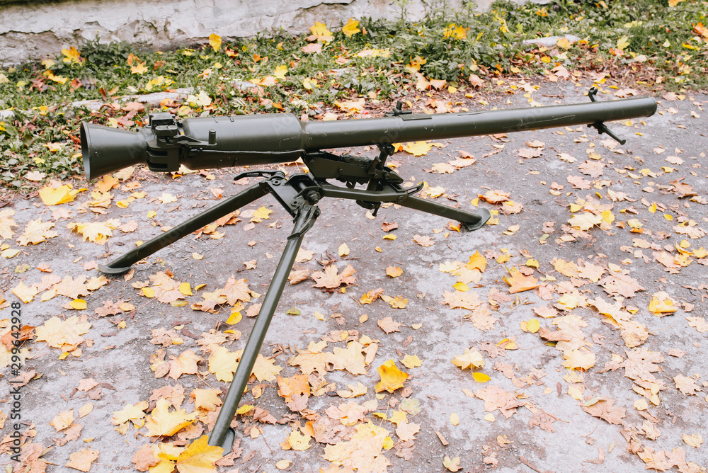 73 mm grenade launcher SPG-9. Combat exercises Stock Photo | Adobe Stock