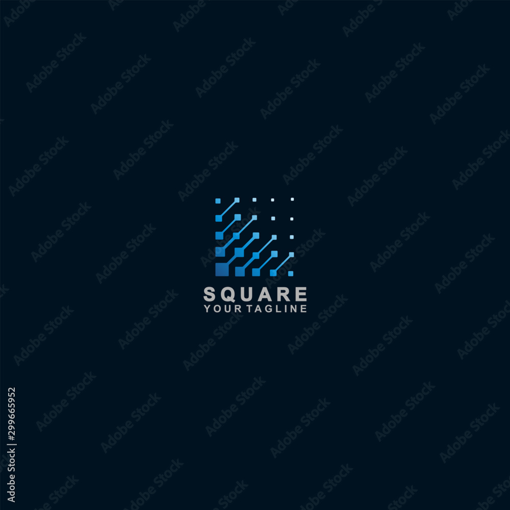 Abstract Square logo template design Stock Vector | Adobe Stock