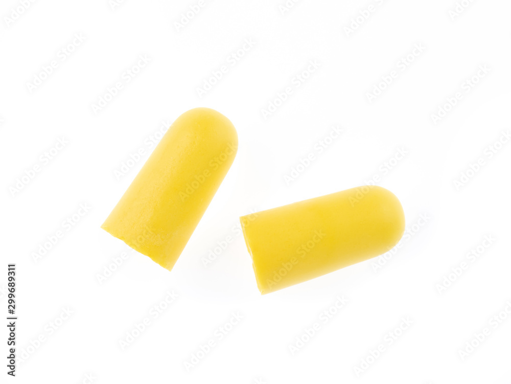 Ear plugs isolated on white background. Stock Photo | Adobe Stock