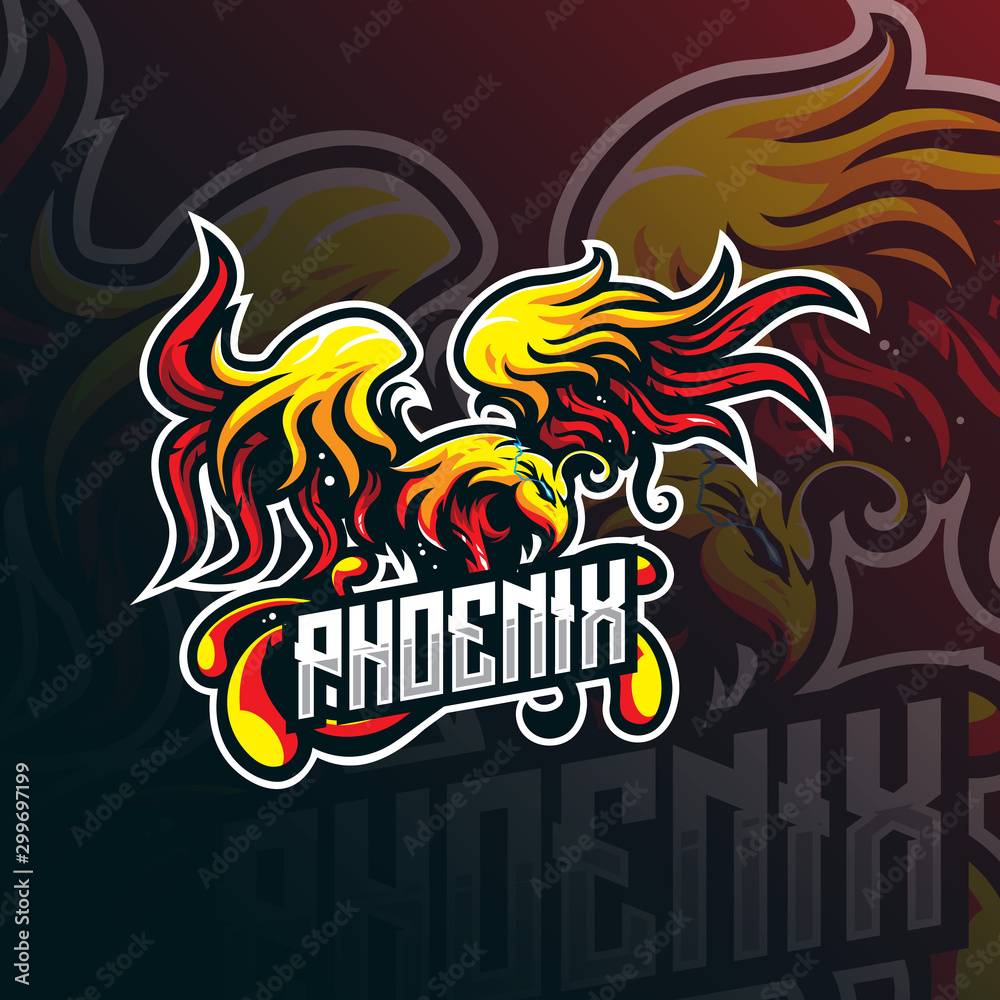 phoenix mascot logo design vector with modern illustration concept ...