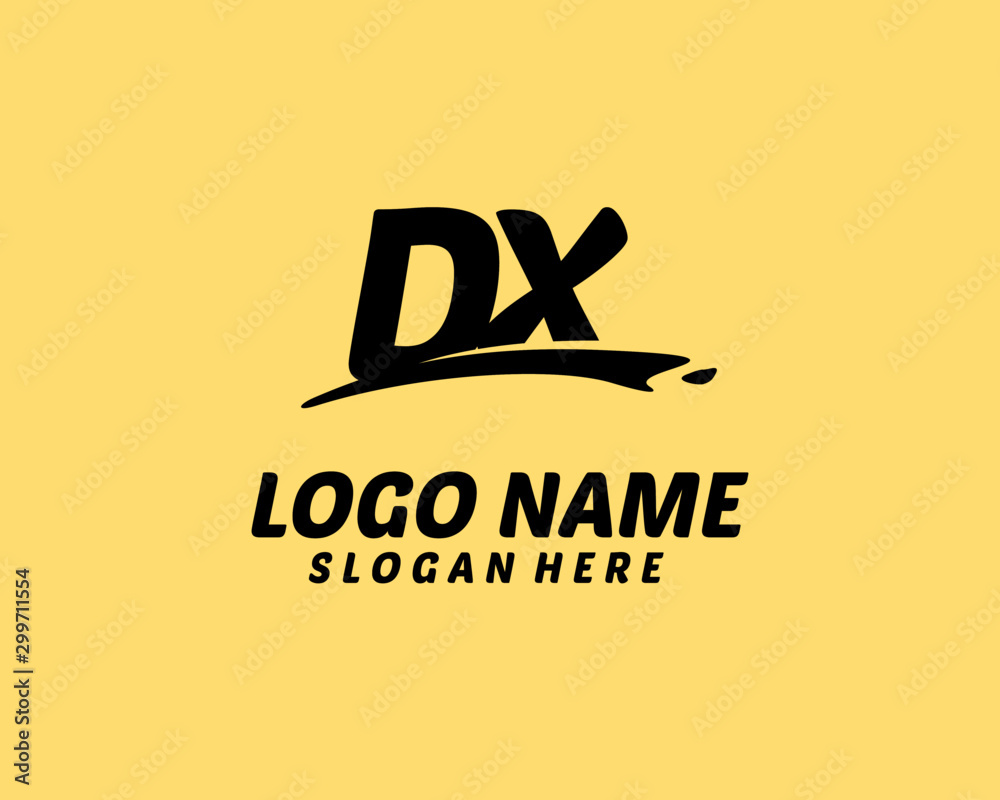 DX Initial with splash logo vector Stock Vector | Adobe Stock