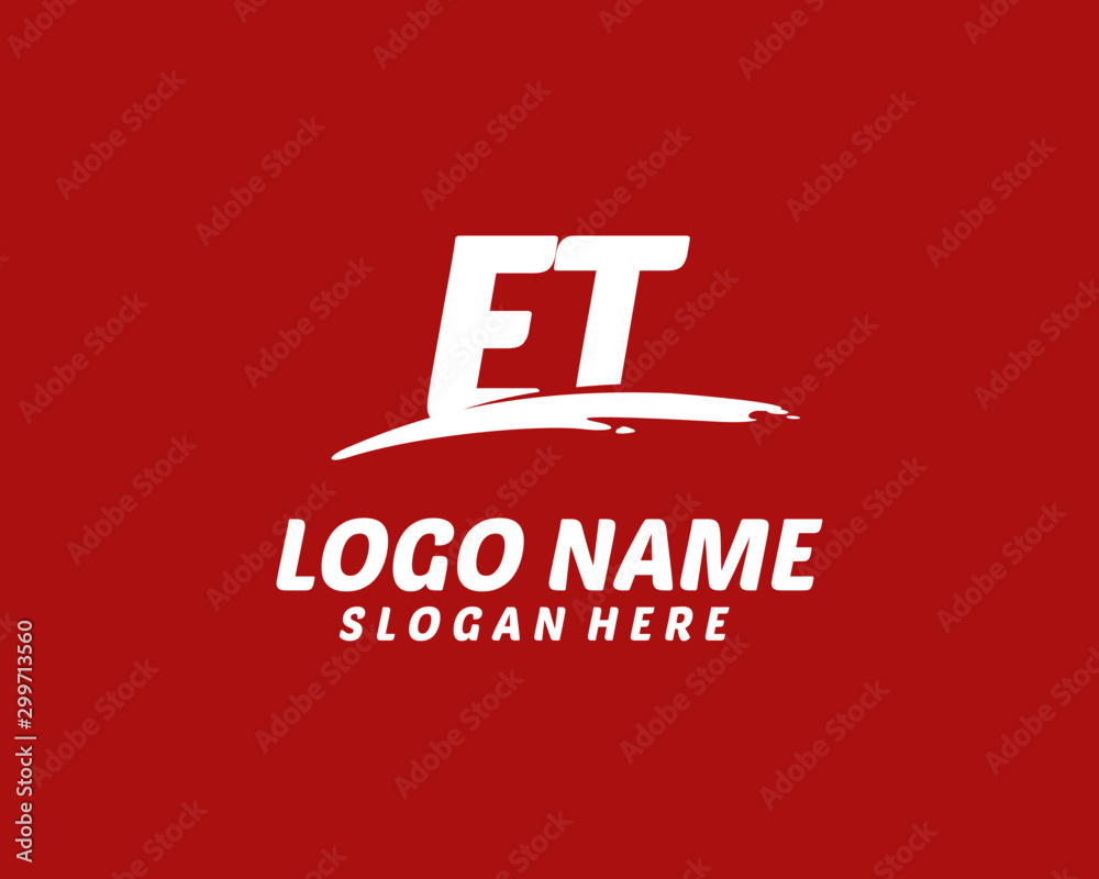ET Initial with splash logo vector Stock Vector | Adobe Stock