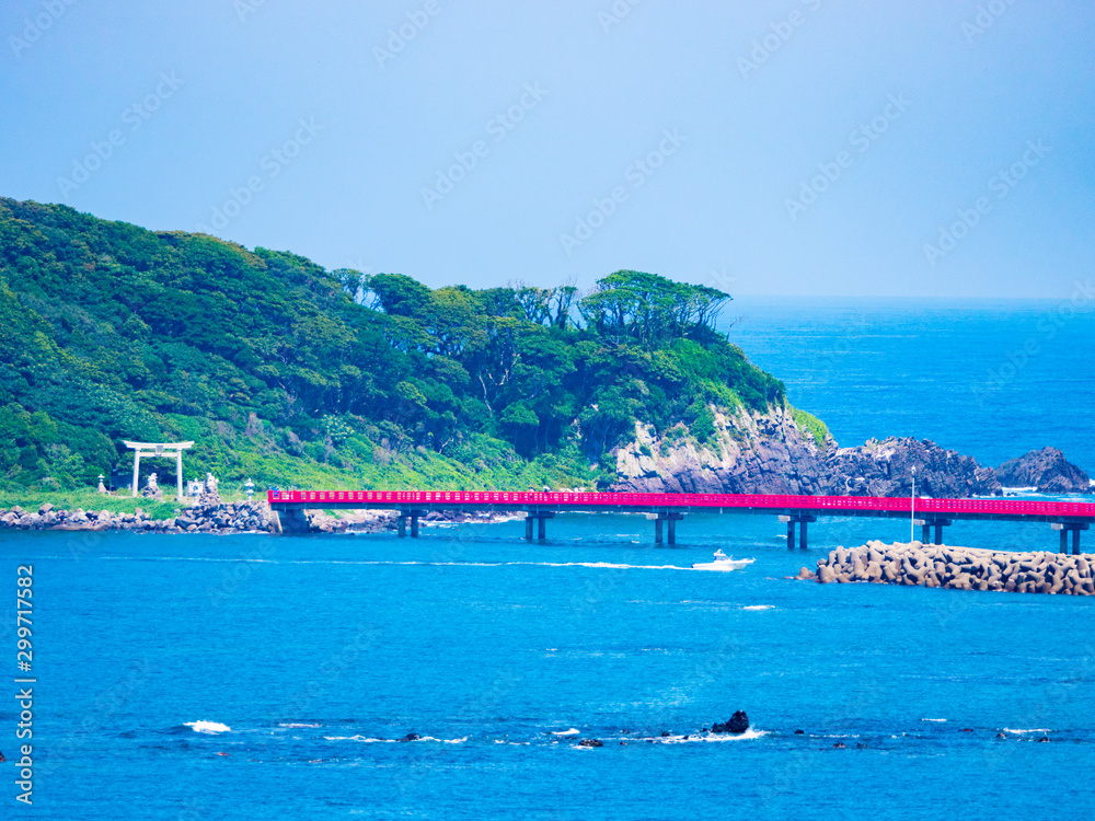 Oshima island and Oshima Bridge. Anto, Mikunicho, Sakai City, Fukui ...