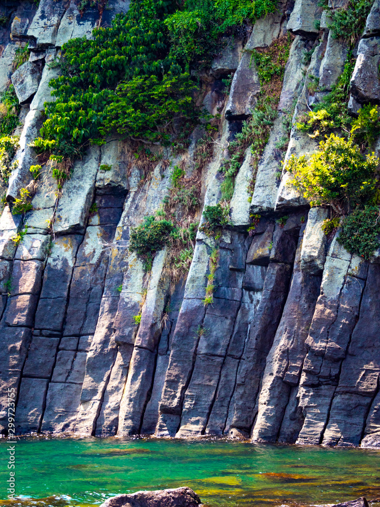 Columnar joints in Oshima island, Anto, Mikunicho, Sakai City, Fukui ...