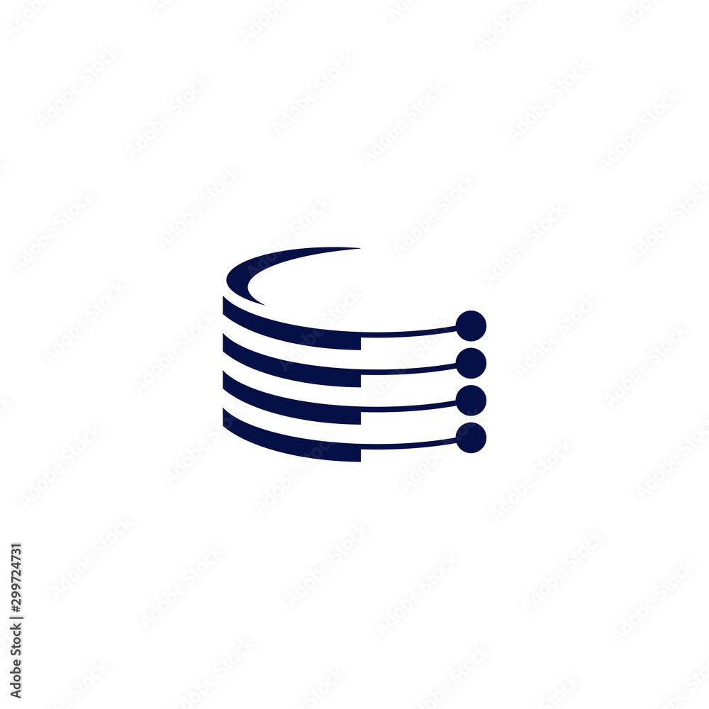 Technology icon logo design with using atoms hub icon logo design ...