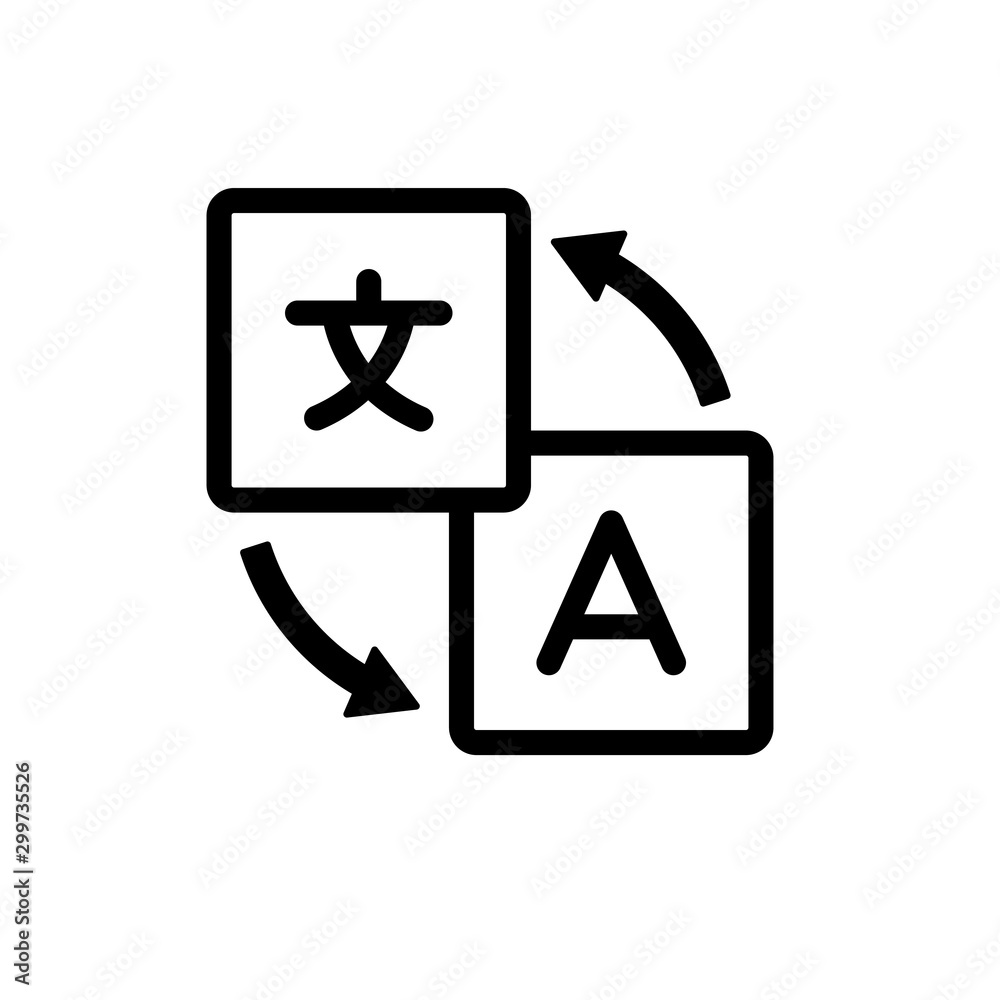 translate - translation icon vector design template Stock Vector ...