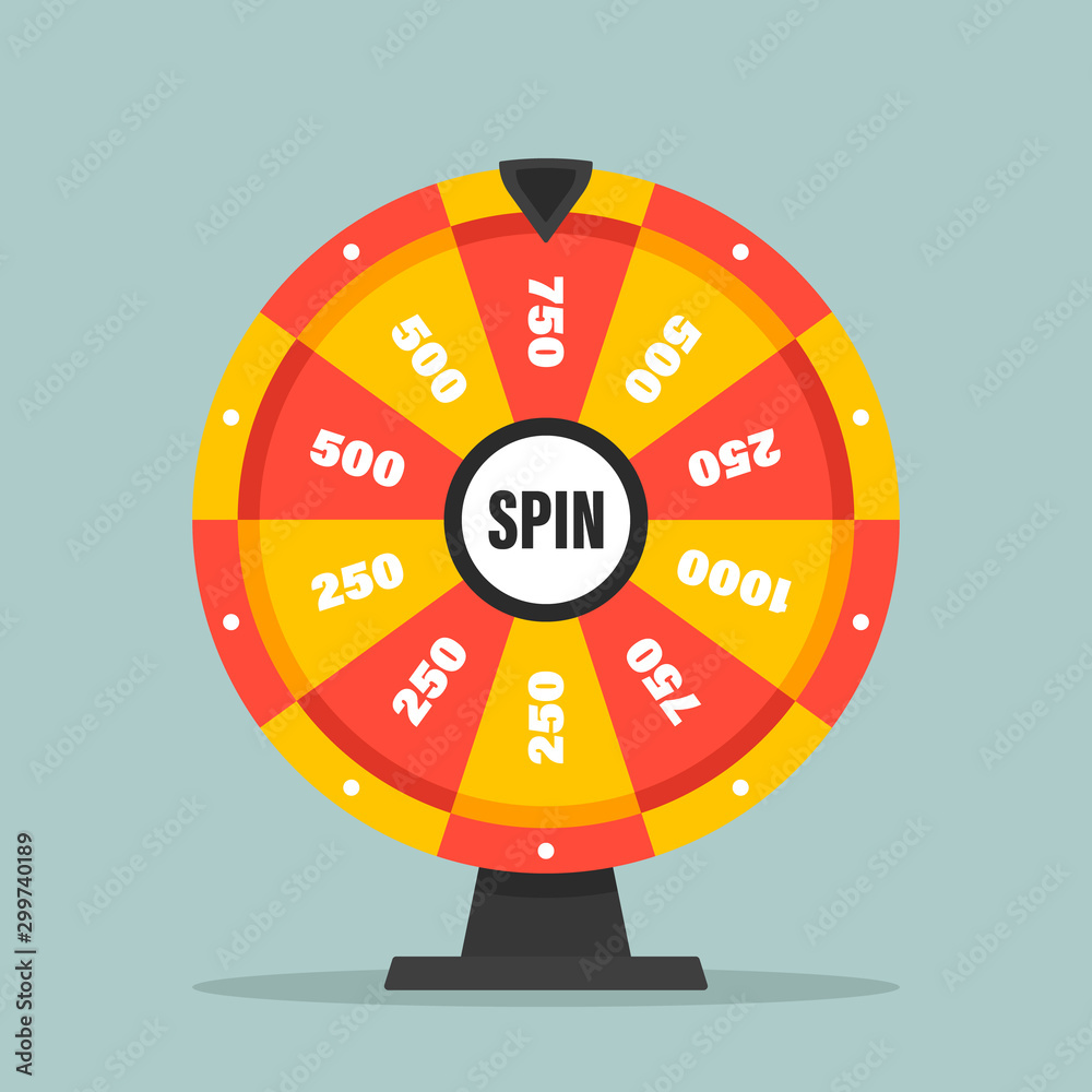 Wheel of fortune. Circle spin vector background. Isolated vector ...