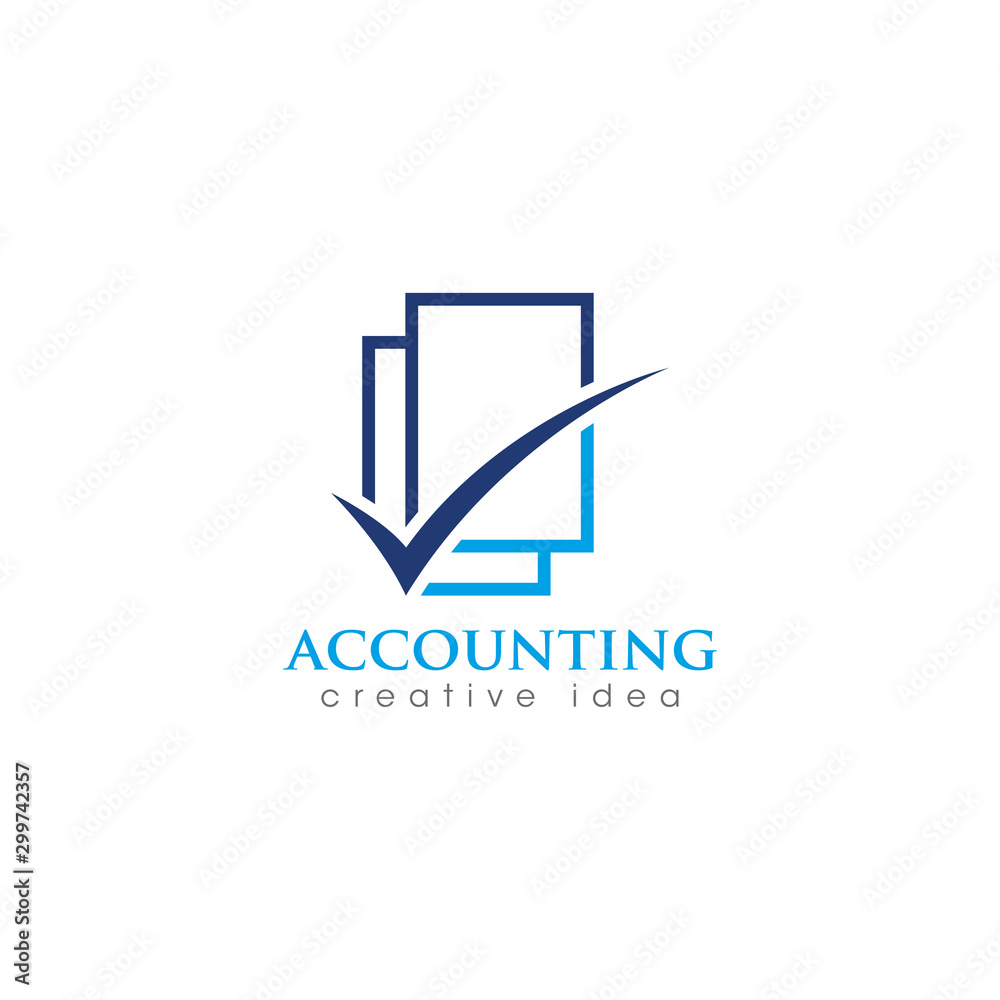 Creative Accounting Concept Logo Design Template Stock Vector | Adobe Stock