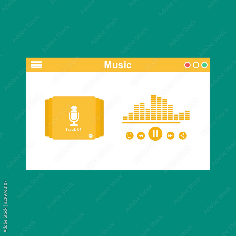Online Music entertainment Vector Illustration to enjoy their time, Suitable for landing page ...
