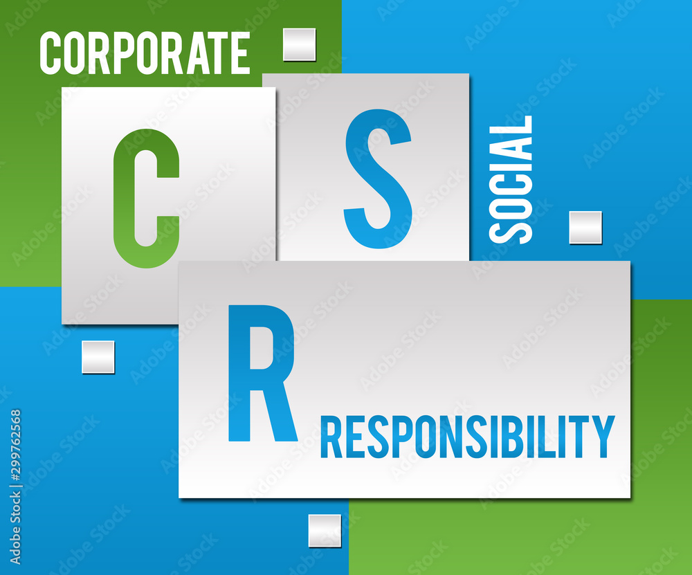 CSR - Corporate Social Responsibility Green Blue Squares Text Stock ... CSR - Corporate Social Responsibility Green Blue Squares Text Stock ...